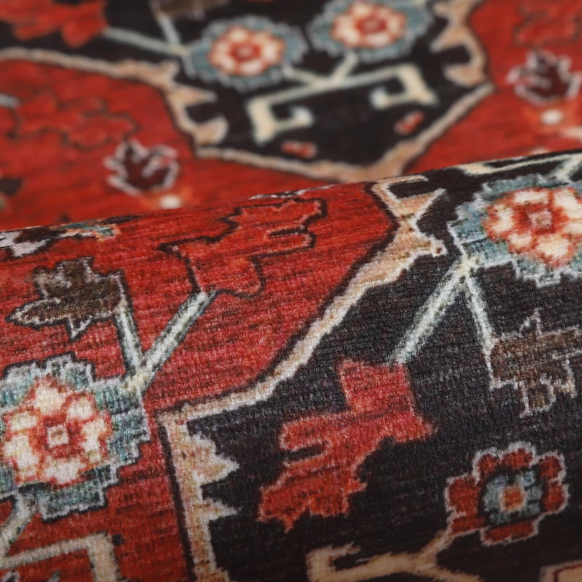 TOLORD Boho Persian 3x5 Rug Living Room Bedroom Area Rugs Non-Slip Large Rugs Washable Short Pile Rug for Living Room Bedroom Dining Room Luxury Carpet