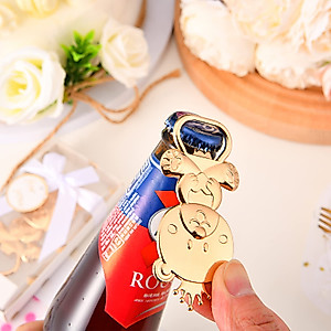 24 Packs Baby Shower Favors for Guests Bulk Cute Baby Bear Shape Bottle Opener with Gift Boxes for Baby Boy or Girl Party Souvenirs or Decorations (White box)