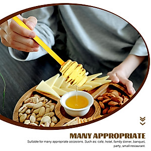 Kichvoe Honey Dipper Glass Honey Stick Honey Spoon Dipper Stick Honey Jam Syrup Stirring Wand Honey Server Spoon for Honey Pot Jar Containers Honey Dispenser