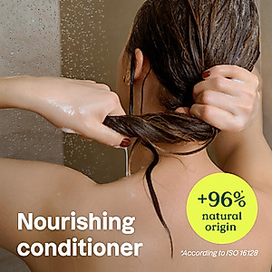 ATTITUDE Nourishing Hair Conditioner, For Dry and Damaged Hair, Naturally Derived Ingredients, Vegan Detangler, Dermatologically Tested, Grapeseed Oil and Olive Leaves, 32 Fl Oz