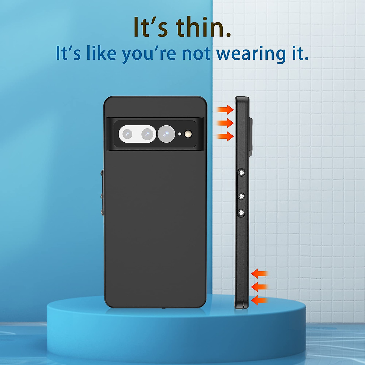 DINGXIN Google Pixel 7 Pro Case Waterproof, IP68 Certified Waterproof Shockproof Built-in Screen Protector Full Body Case for Pixel 7 Pro 2022 (Black)