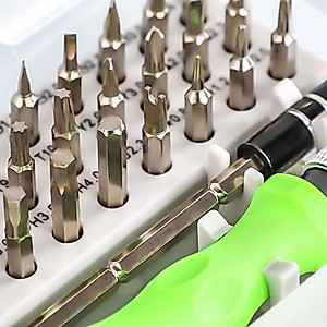 WINTOWIN Mini Precision Screwdriver Set，32 in 1 with 30 Bits Screwdriver Kit,Magnetic Screwdriver Repair Tool Set for Mobile Phone, PC, Laptop,Watch,Computer Repair