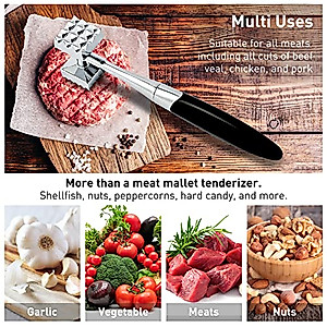 Eligara Meat Tenderizer Tool, Dual-Sided Nails Meat Mallet, Meat Hammer Lightweight & Durable - Kitchen Cooking Tool Best for Tenderizing, BBQ, Marinade