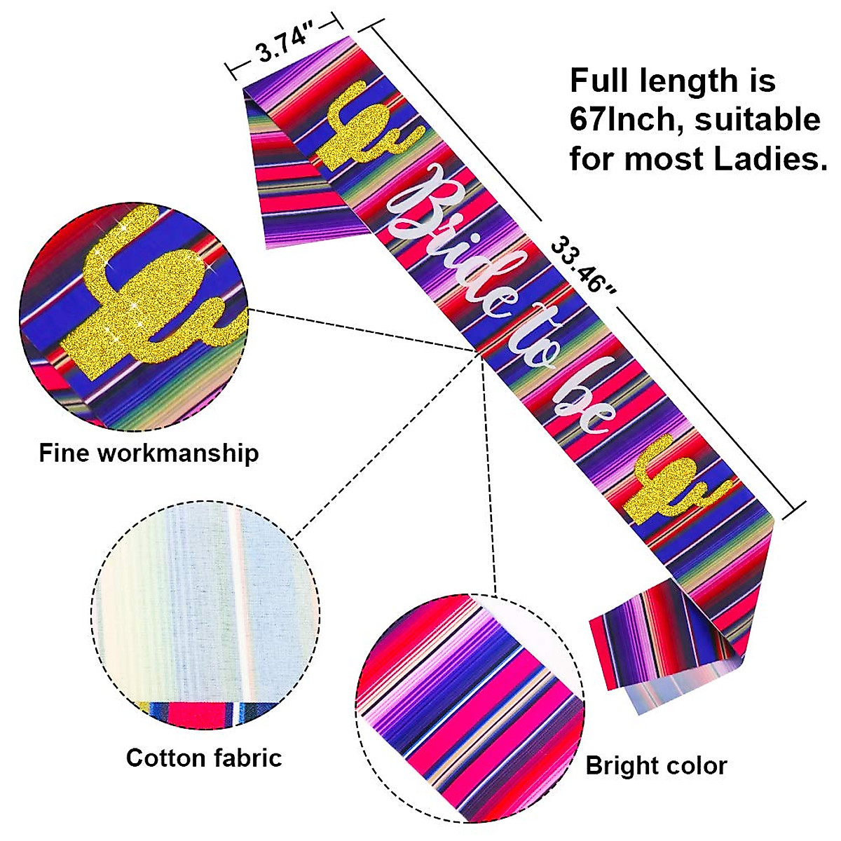 Final Fiesta Wedding Veil, Mexican Themed Bridal Shower Party Favor, Bride to Be Satin Sash, Bachelorette Party Veil for Bride