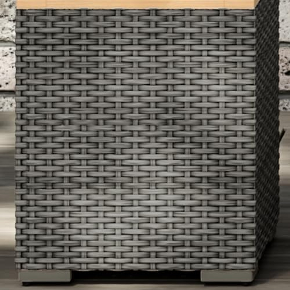 Homestyles Boca Raton Outdoor Side Table, Grey/Brown