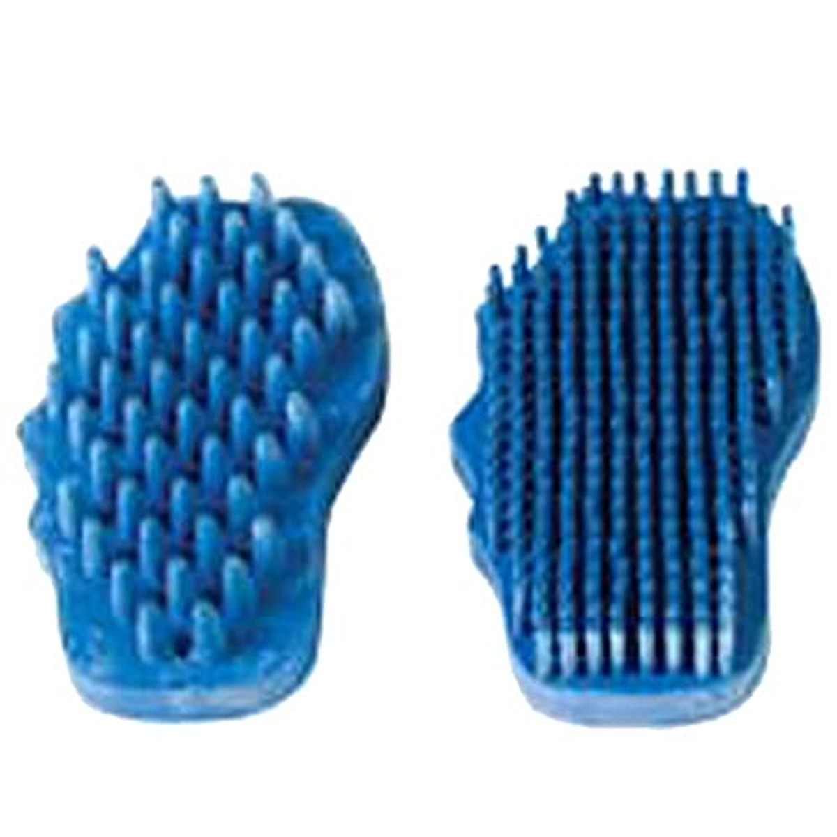 HILASON Set of 2 Horse Cleaner and Groomer Brush Blue