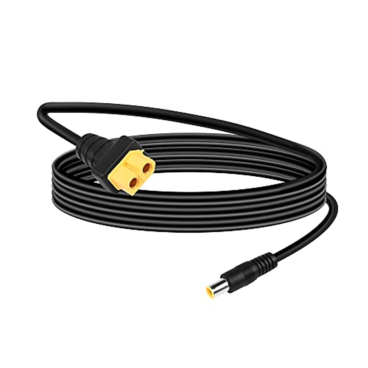 QIANRENON DC 7.9mm×0.9mm to XT60 Lithium Battery Charging Cable,DC 7909 Male to XT60 Female Solar Panel Connection Cable 12V-24V,14AWG,for Lithium Battery Pack,Portable Solar Generator,1.5m/4.9ft