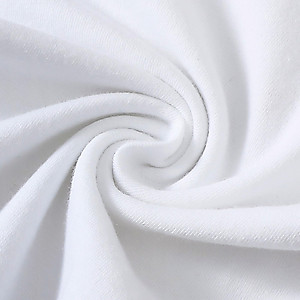 LYSMuch Baby Girls Ruffle Sleeves Bodysuit Infant Solid Color Top Jumpsuit (White,12-18 Months)