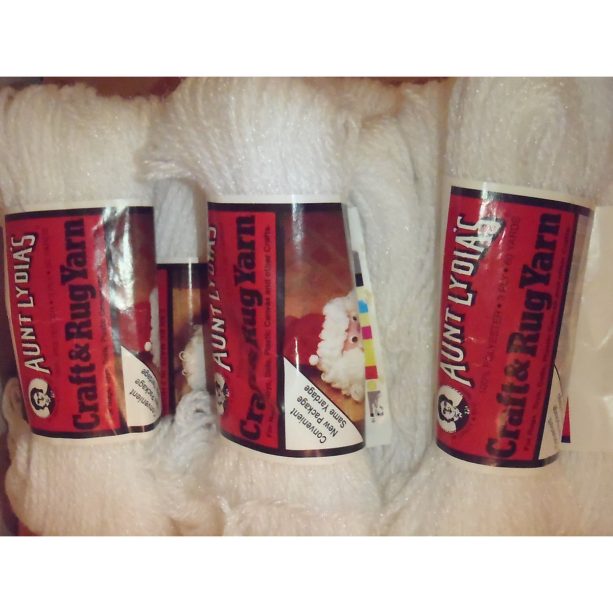 White Aunt Lydia's Craft and Rug Yarn