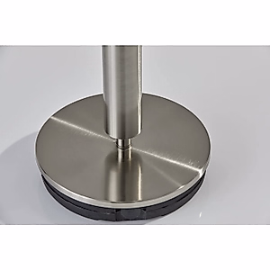 Adesso 4173-22 Hollywood Table, 27 in, 100W Incandescent, Brushed Finish, 1 Small Lamp, Satin Steel