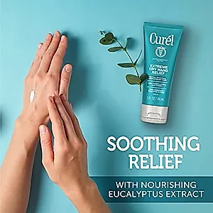 Curél Extreme Dry Hand Dryness Relief, Travel Size Hand Cream, Easily Absorbed Hand Cream for Long-Lasting Relief after Washing Hands, with Eucalyptus Extract, 3 Ounces