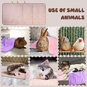 Ladadee 6 Pack Guinea Pig Blankets Soft Fleece Cage Liner for Hamster Rabbit etc Small Animal, Guinea Pig Washable Pee Pads Bedding Blankets