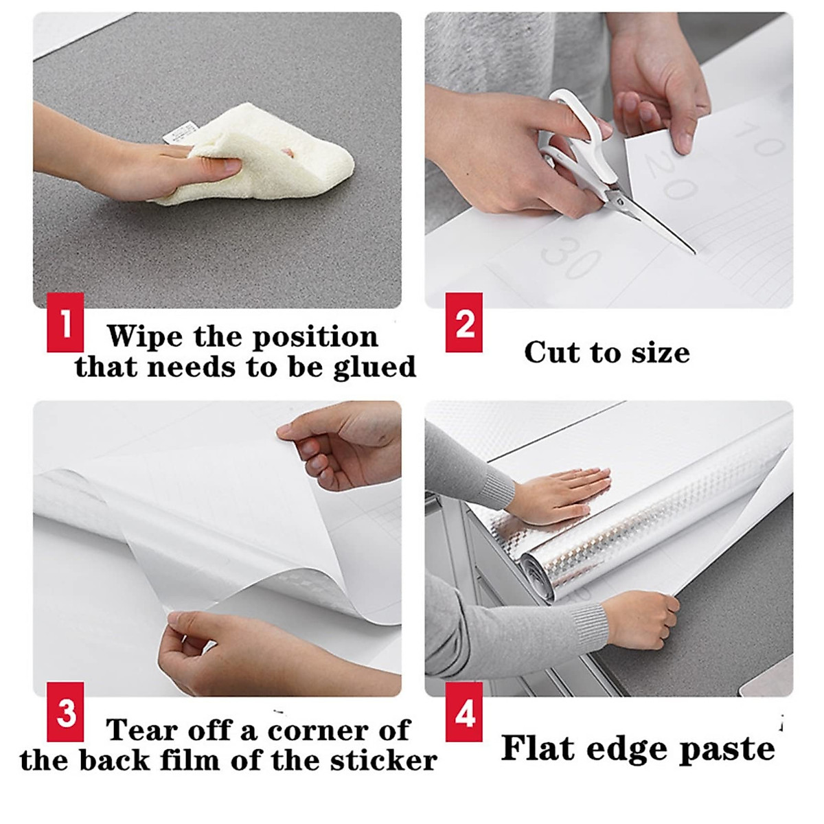 FiraVita 196.85x15.75 Inch Kitchen Backsplash Stickers, Kitchen Oil Proof Waterproof Sticker Self Adhesive for Kitchen Wall Cabinet Countertop