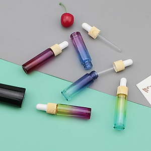 Newzoll 10Pcs Dropper Bottles, 10ml (1/3oz) Glass Bottles Vials with Eye Droppers & Funnels, Essential Oils Perfumes Skincare Liquids Dropper Vials Bottles Containers