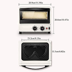 Tabletop Electric Oven 10L Mini Oven Adjustable Temperature 0-230 ℃ and 60 Minute Timer Baking Position Household Baking Electric Oven