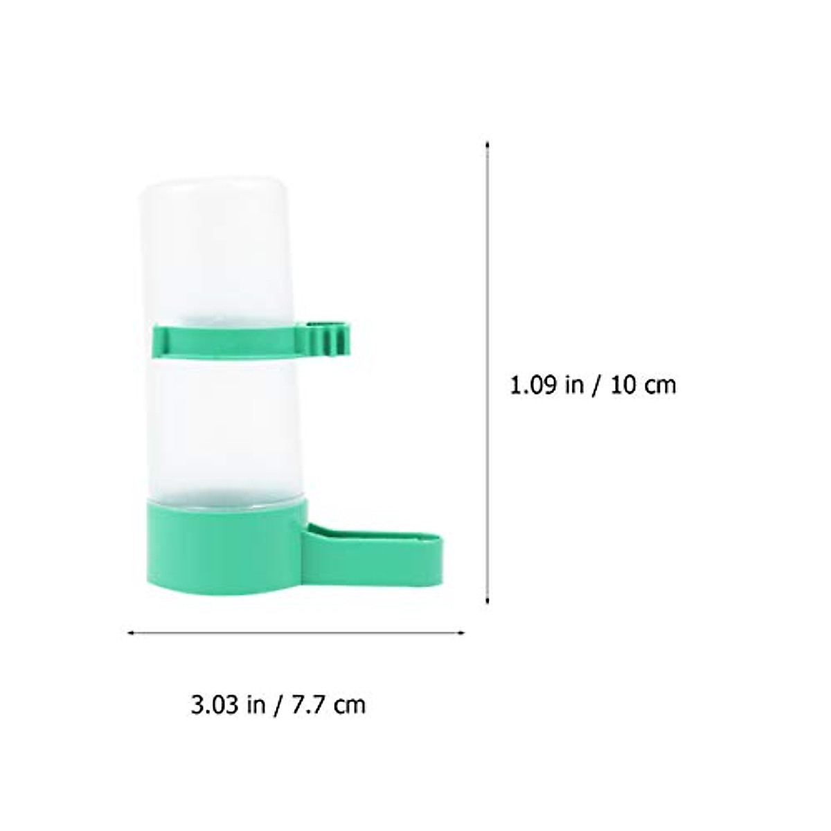 Yardwe 5Pcs Birds Feeder Drinker Waterer Clip with Automatic Drinking Water Sprinkler Proof Bird Cup for Parrots Budgie Cockatiel Lovebirds (M)