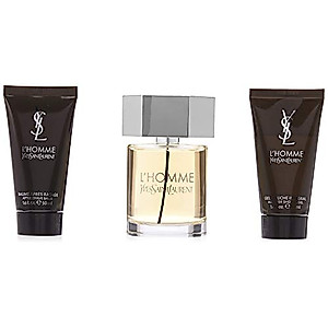 Yves Saint Laurent L'Homme Men Gift Set (Eau De Toilette Spray, After Shave Balm and All Over Shower Gel)