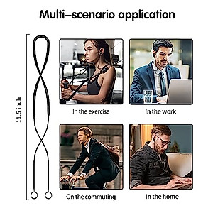 Alquar Anti-Lost Strap for Status Audio Between Pro/Status Between 3ANC Earbuds, Sports Soft Silicone Lanyard Accessories Compatible with Status Audio Between Pro/3ANC Earbuds Neck Rope Cord (Black)