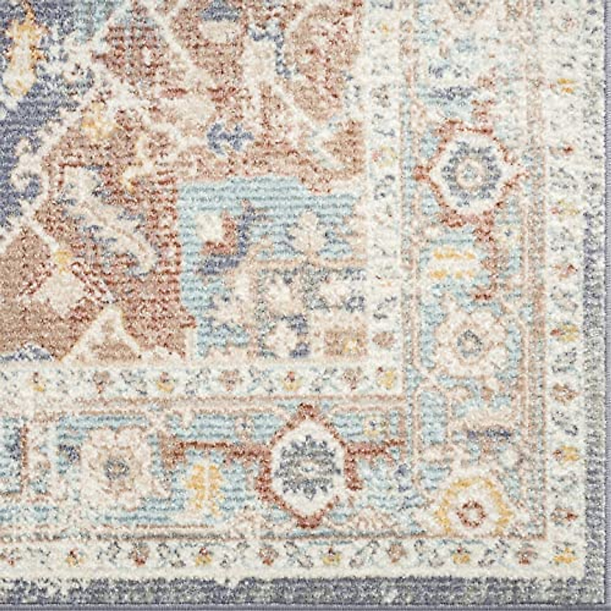 LUXE WEAVERS Pastel Floral Pattern Multi 8x10 Area Rug