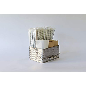 TableCraft 10040 S/S Lattice 4-Compartment Flatware Caddy