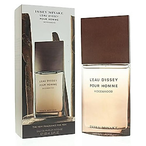 Issey Miyake L'Eau D'Issey Wood & Wood Eau de Parfum Intense Spray for Men, 3.4 Ounce