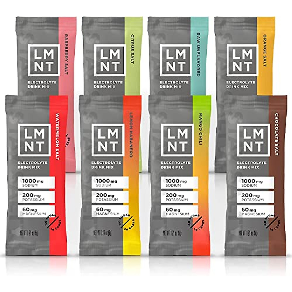 LMNT Keto Electrolyte Powder Packets | Paleo Hydration Drink Mix | No Sugar, No Artificial Ingredients | Sample Pack| 8 Stick Packs