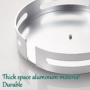 Lazy Susan Turntable for Cabinet 20 cm / 8 in - 25 cm / 10 in Space Aluminum Material Widened and Thickened 360° Rotating and Fetching is Convenient and Fast