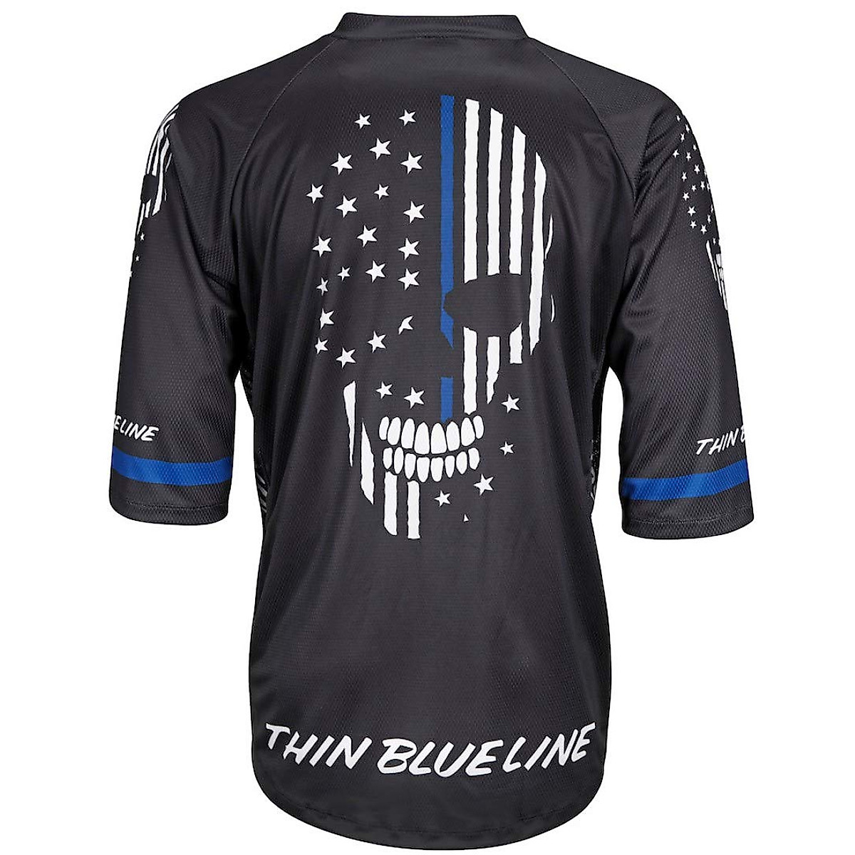 World Jerseys Thin Blue Line Men's 3/4 Sleeve Mountain Bike Jersey (XXX-Large)