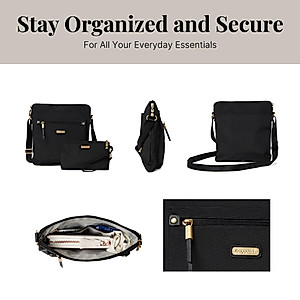 Baggallini womens Go Bagg with RFID Phone Wristlet, Black Gold Hardware, One Size US