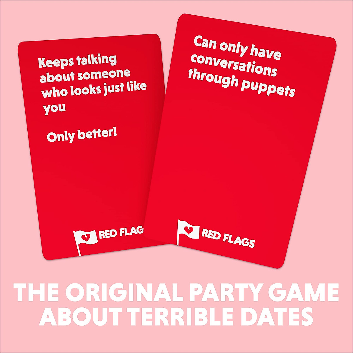 Red Flags: The Game of Terrible Dates | Funny Card Game/Party Game for Adults, 3-10 Players | by Jack Dire, Creator of Superfight