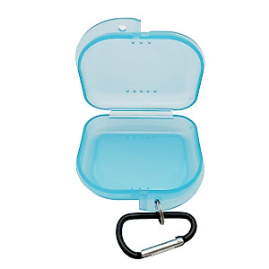 AIWAYING Retainer Case Mouth Guard Denture Box with Carabiner Clip