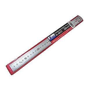 Shinwa H101-C 300 mm Rigid "Zero Glare" Metric Machinist Ruler/Rule Scale .5 mm & mm Markings