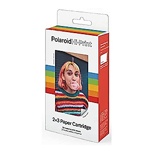 Polaroid Originals Hi-Print 2 x 3 Inch Pocket Photo Bluetooth Printer Bundle with Sticky Back Paper Cartridge Pack and Album (3 Items)