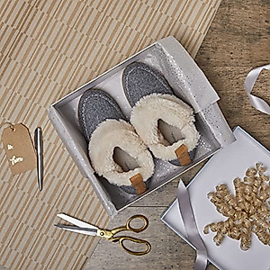 Dearfoams Alpine Women's Moritz Bootie Slipper, Grey, X-Large