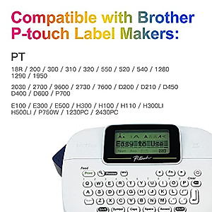 Uniwork TZe-231 7-Pack Compatible Label Tapes Replacement for Brother P Touch TZe231 TZe 231 431 531 631 731 931 P Touch Laminated 12mm 0.47 Inch for Ptouch PT-D210 H110 D400 Label Maker, Multi Color