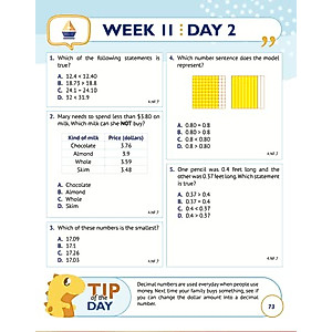 4th Grade Common Core Math: Daily Practice Workbook - Part I: Multiple Choice | 1000+ Practice Questions and Video Explanations | Argo Brothers (Next Generation Learning Standards Aligned (NGSS))
