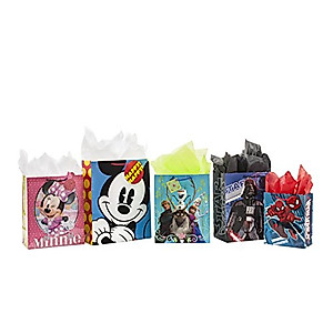 Hallmark Disney 15" Extra Large Gift Bag with Tissue Paper (Mickey Mouse) for Birthdays, Kids Parties or Any Occasion