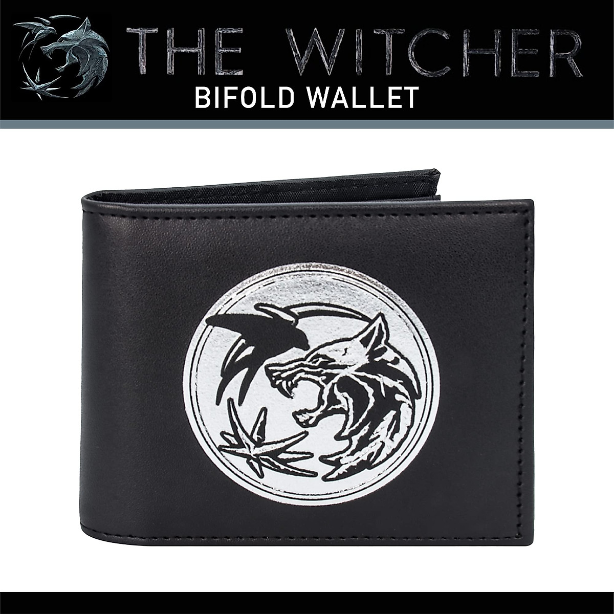 Concept One Netflix The Witcher Bifold Travel Wallet, Black
