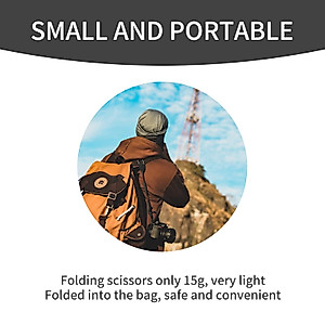 2Pcs Folding Scissors Travel safe portable small stainless steel telescopic cutter Telescopic Cutter Used for Home Office, Safety Portable Travel Trip Scissors