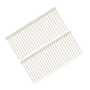 JUOPZKENN 50pcs Floral Picks Clips Reusable Golden Metal Wire Floral Place Card Holder 6in Photo Memo Holder Pick for Wedding Engagement(Round)