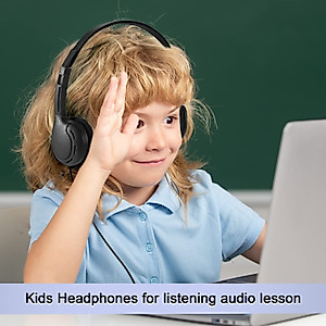 30 Pack Class Set Headphones for Kids Students School Classroom Headphones Bulk Over the Ear Earphones Adjustable with 3.5 mm Jack for Library Children Adults Christmas Office Gifts (Black)