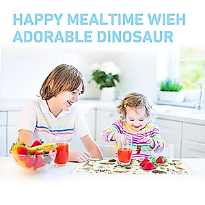 Disposable Stick-on Placemats 40 Pack for Baby & Kids, Restaurant Table Mats 12" x 18" Sticky Place Mats, Toddler Baby Placemat, Animal Alphabet Theme