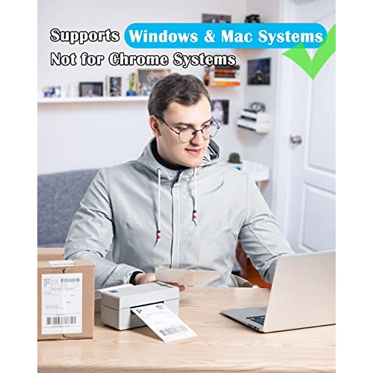 Phomemo Label Printer- Thermal Shipping Printer 4x6 Label Printer for Shopify, FedEx, Ebay, Etsy, Barcode, Mailing, Adress Labels, Postage, PM-246 Pro