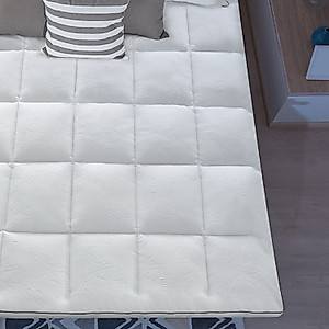 BedStory Bamboo Mattress Topper King, Extra Thick Cooling Mattress Pad Overfilled Never Goes Flat, Lumbar Strain Relieving, Back Pain Relief Improve Sleep Quality