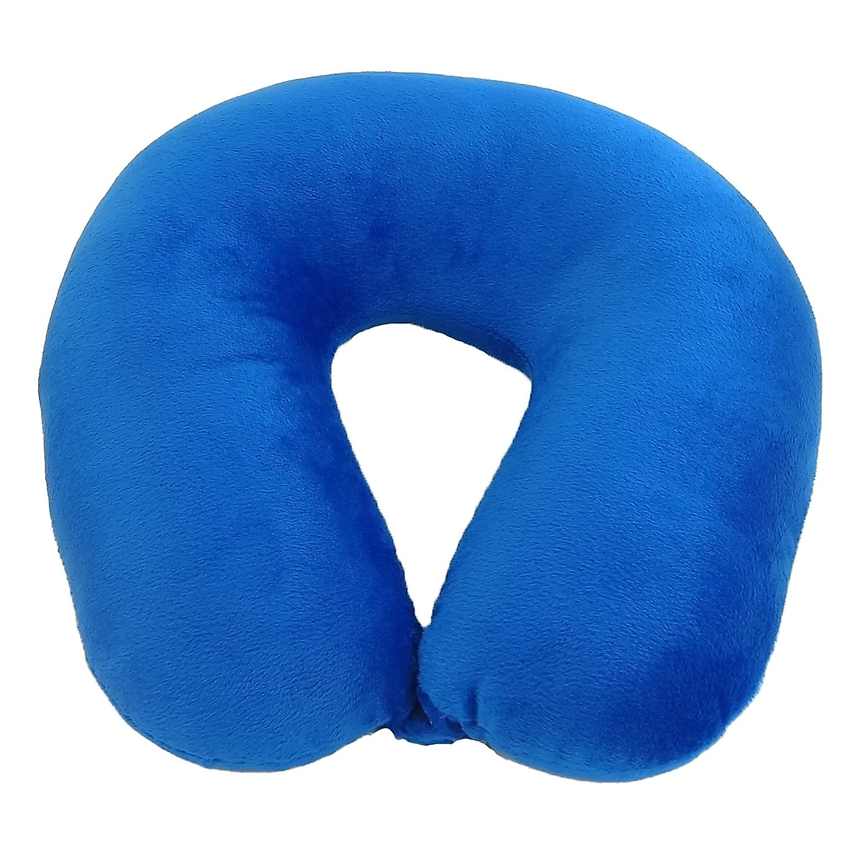 Wolf Essentials Adult Cozy Soft Microfiber Neck Pillow, Compact, Perfect for Plane or Car Travel, Cobalt