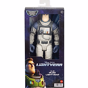 Mattel Disney and Pixar Lightyear Large Scale XL-01 Buzz Lightyear Action Figure with 14 Movable Joints, 12-inch Collectible Inspired by the Movie