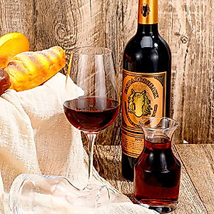 Single Serving Wine Carafe Glass Mini Carafe Individual Wine Decanter Small Carafe for Wine Dinner Parties Tastings Bars Restaurants（12 Pack, 6.5 oz)