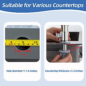 HAPPUP Soap Dispenser for Kitchen Sink, Built in Soap Dispenser Pump with Sponge Holder, Under Counter Brushed Nickel ABS Pump Head with 38" Extension Tube Kit, Good Suction Power