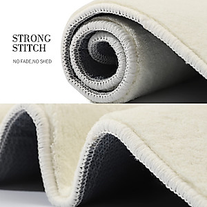 Bealando Funny Cute Colorful Smiley Bathroom Rug,Fluffy Bath Mat,Rectangular Soft Microfiber Blanket Surface,Non-Slip,Machine Washable,Bedroom,Living Room, Bathroom Decor,16"x24"