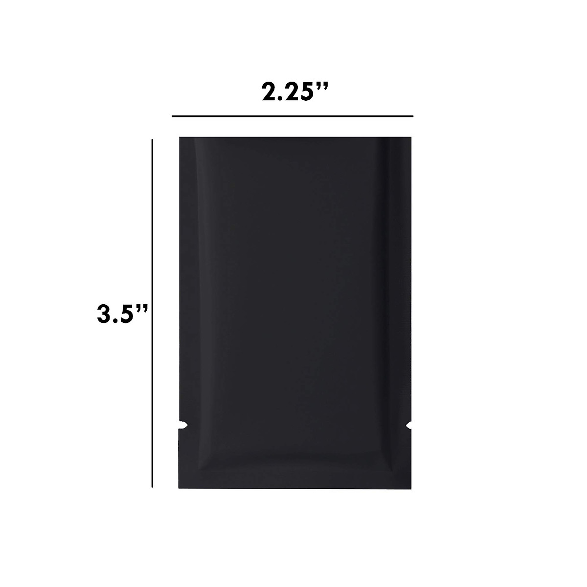 QQ Studio Matte Food-Safe Foil Heat Sealing SlickSeal™ Pouches for Confections and Candy (200 Black, 2.25" x 3.5")